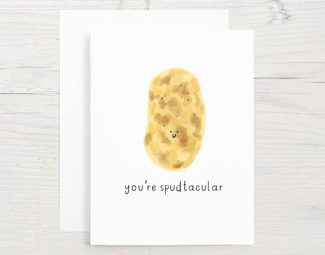 Funny You're Spudtacular Potato Spud Friendship Love Card for Best ...