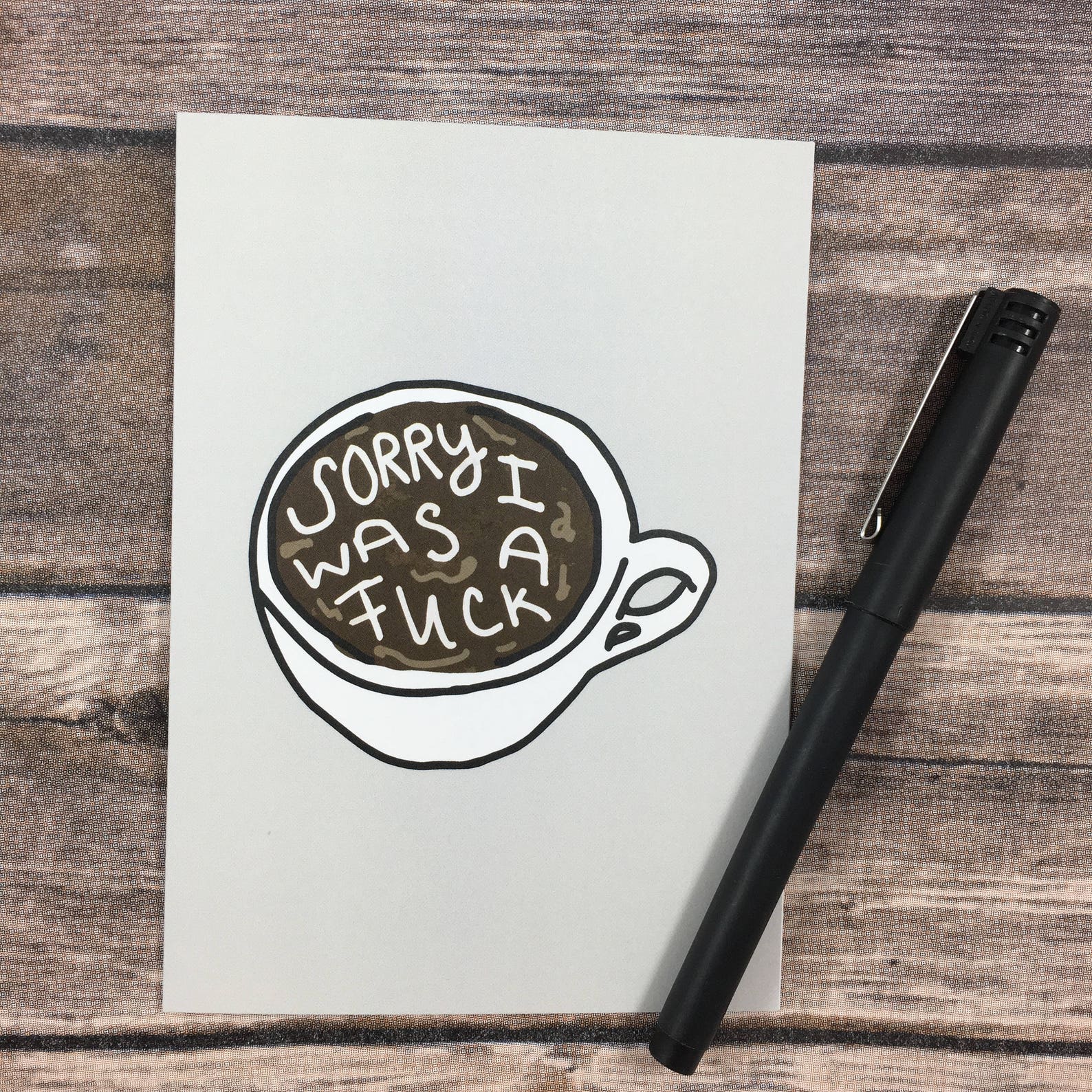 Funny Coffee I'm Sorry Card - Apology Card - Relationship Card - Make ...