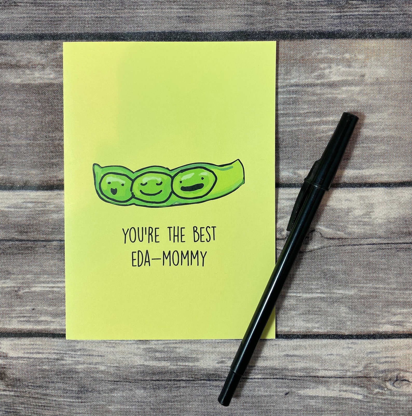 Funny Mother's Day Edamame Pun Card Love Mom Card Just - Etsy