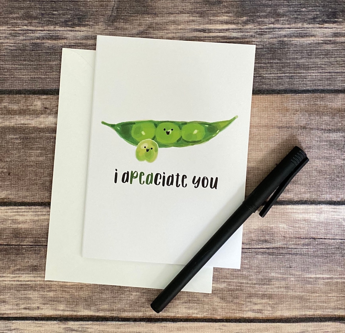 Funny I Apeaciate You Thank You Appreciation Food Pun Card - Etsy