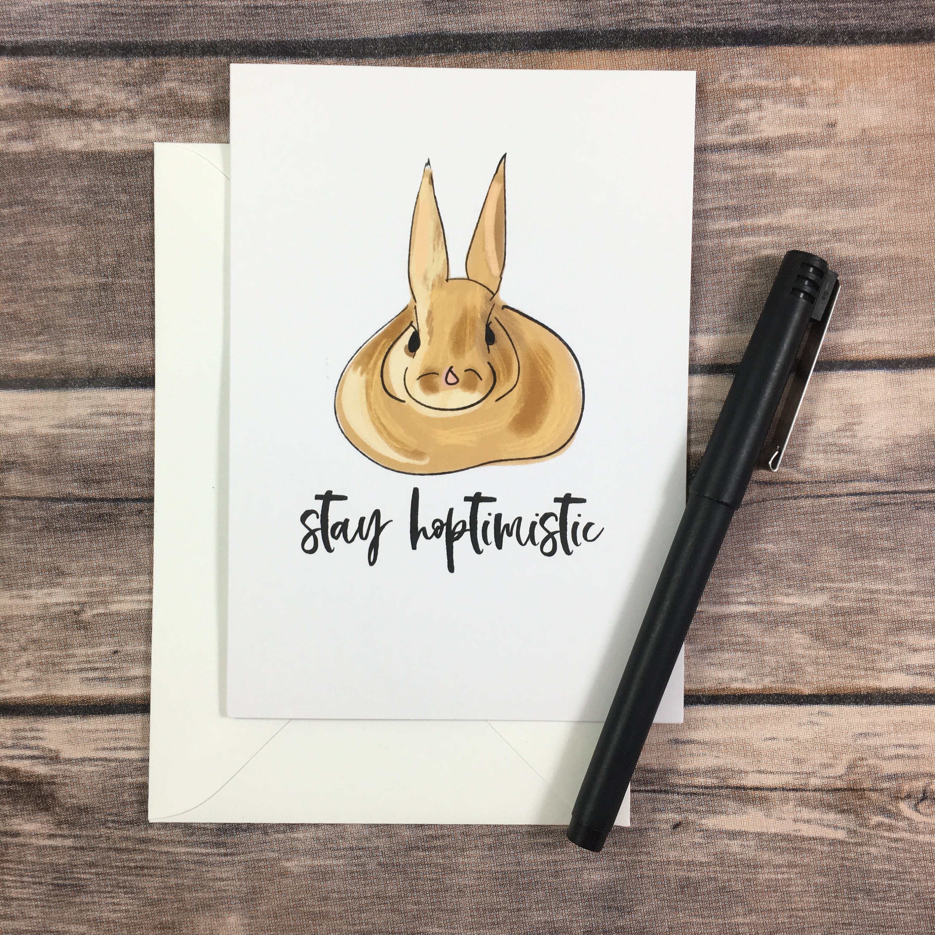Bunny Rabbit Encouragement Pun Card Motivational card | Etsy