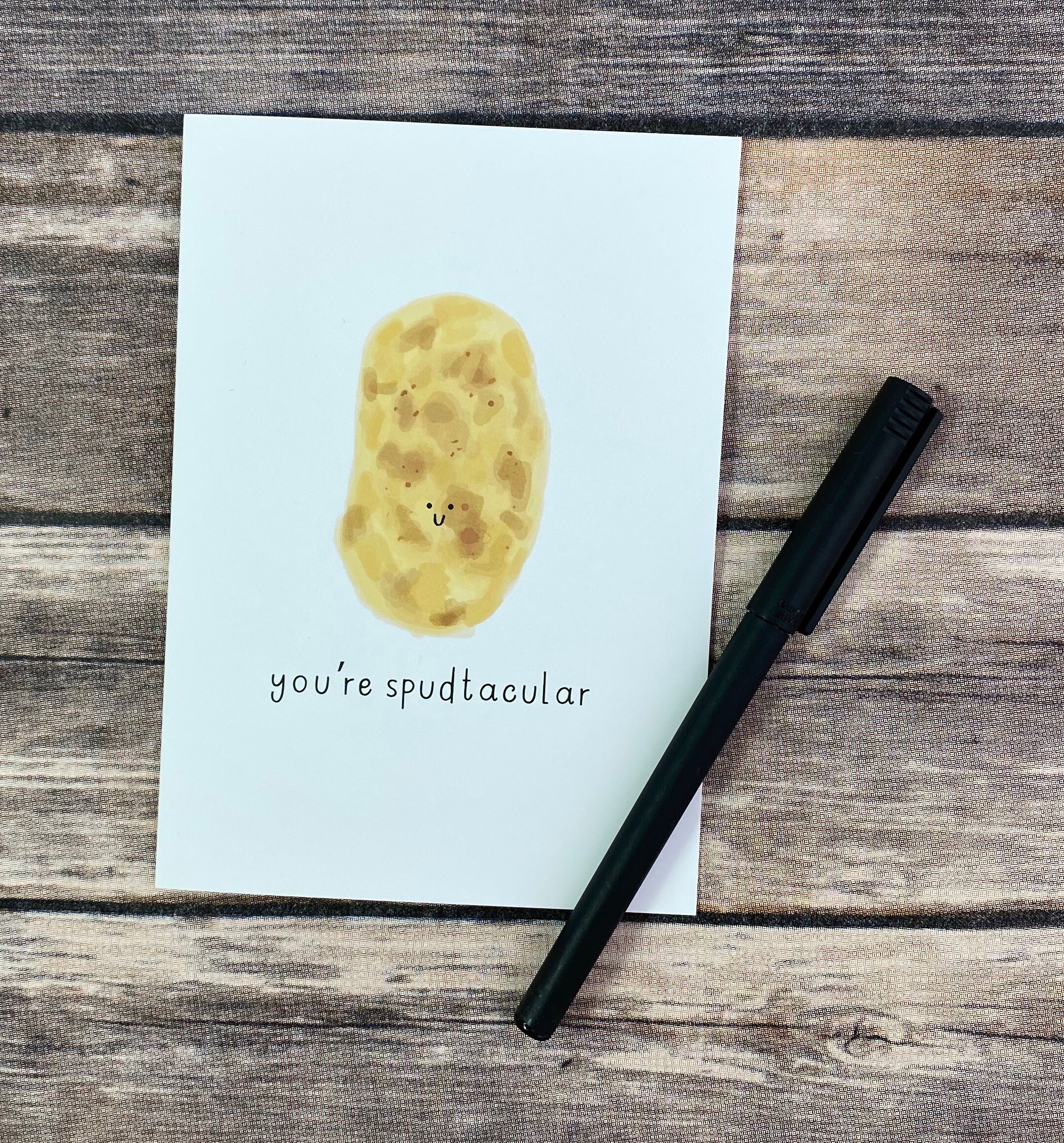 Funny You're Spudtacular Potato Spud Friendship Love Card | Etsy