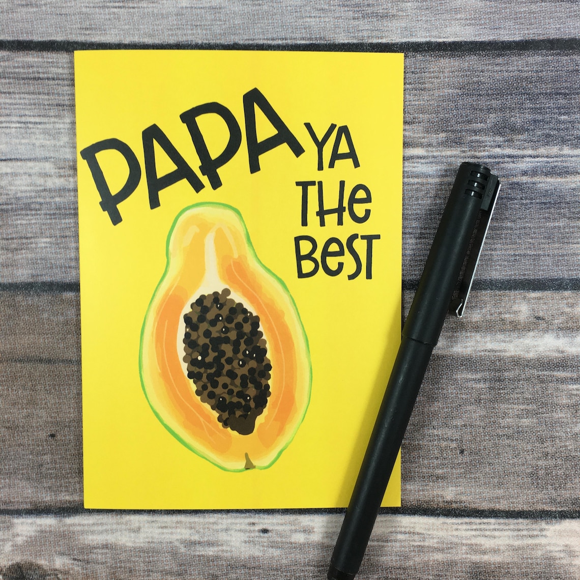 Funny Papaya Papa You're the Best Food Pun Father's - Etsy