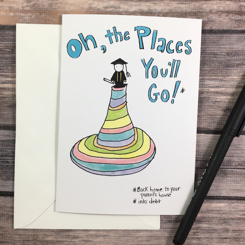 Funny Graduation Quote Card High School Grad Card Grad Card - Etsy