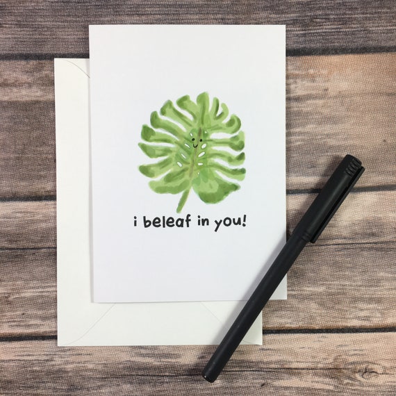 I Belief Believe in You Funny Tropical Palm Leaf Pun | Etsy
