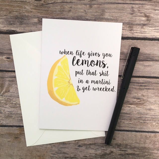 Funny When Life Gives You Lemons Card Break up Card - Etsy