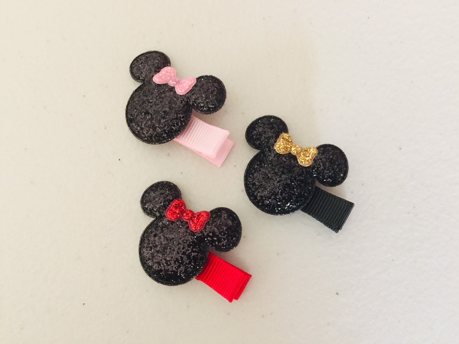 Fully Lined Baby Hair Clips Mini Hair Clips Minnie Mouse | Etsy