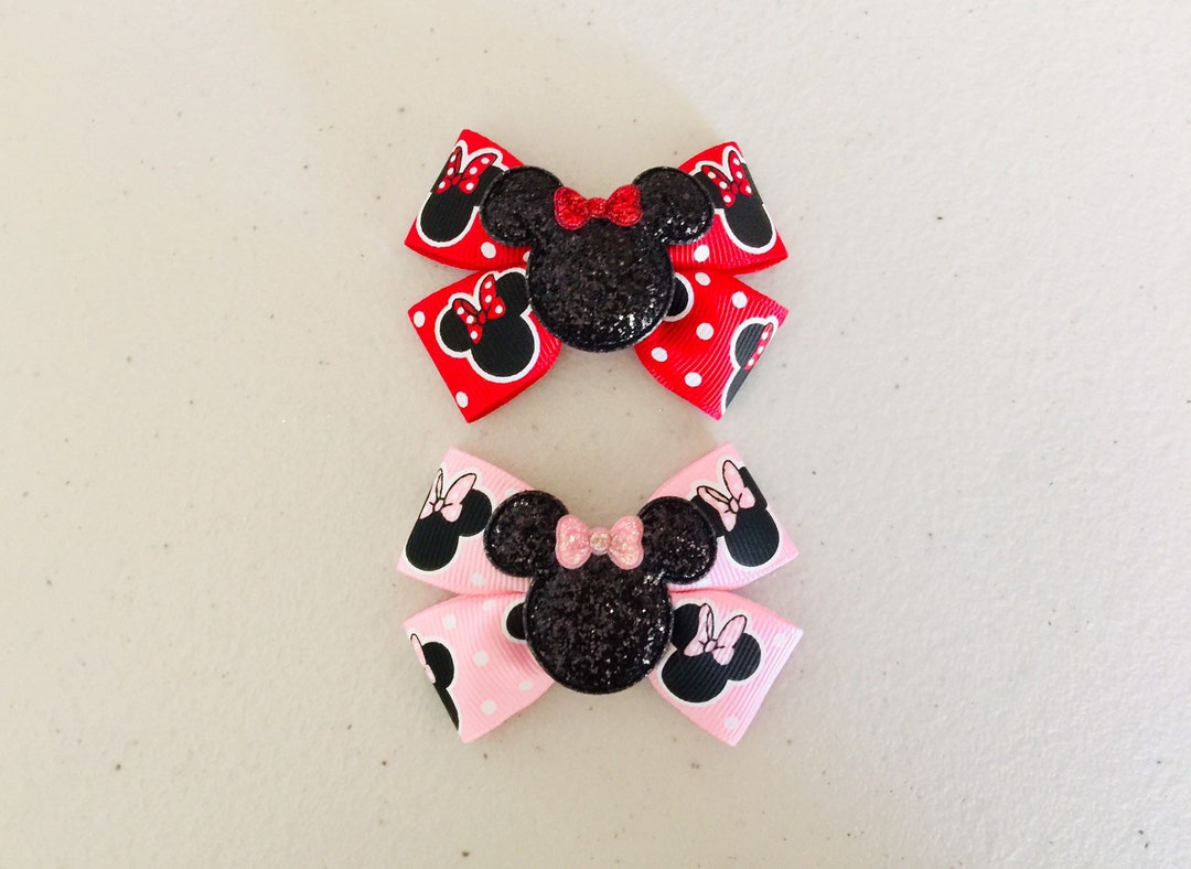 Toddler Hair Bows Girls Hair Bows Baby Hair Bows Mouse Inspired Hair ...