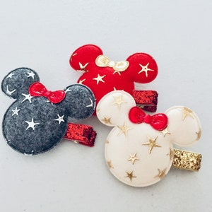 Fully Lined Hair Clips Toddler Hair Clips Mouse Inspired Hair Clips ...