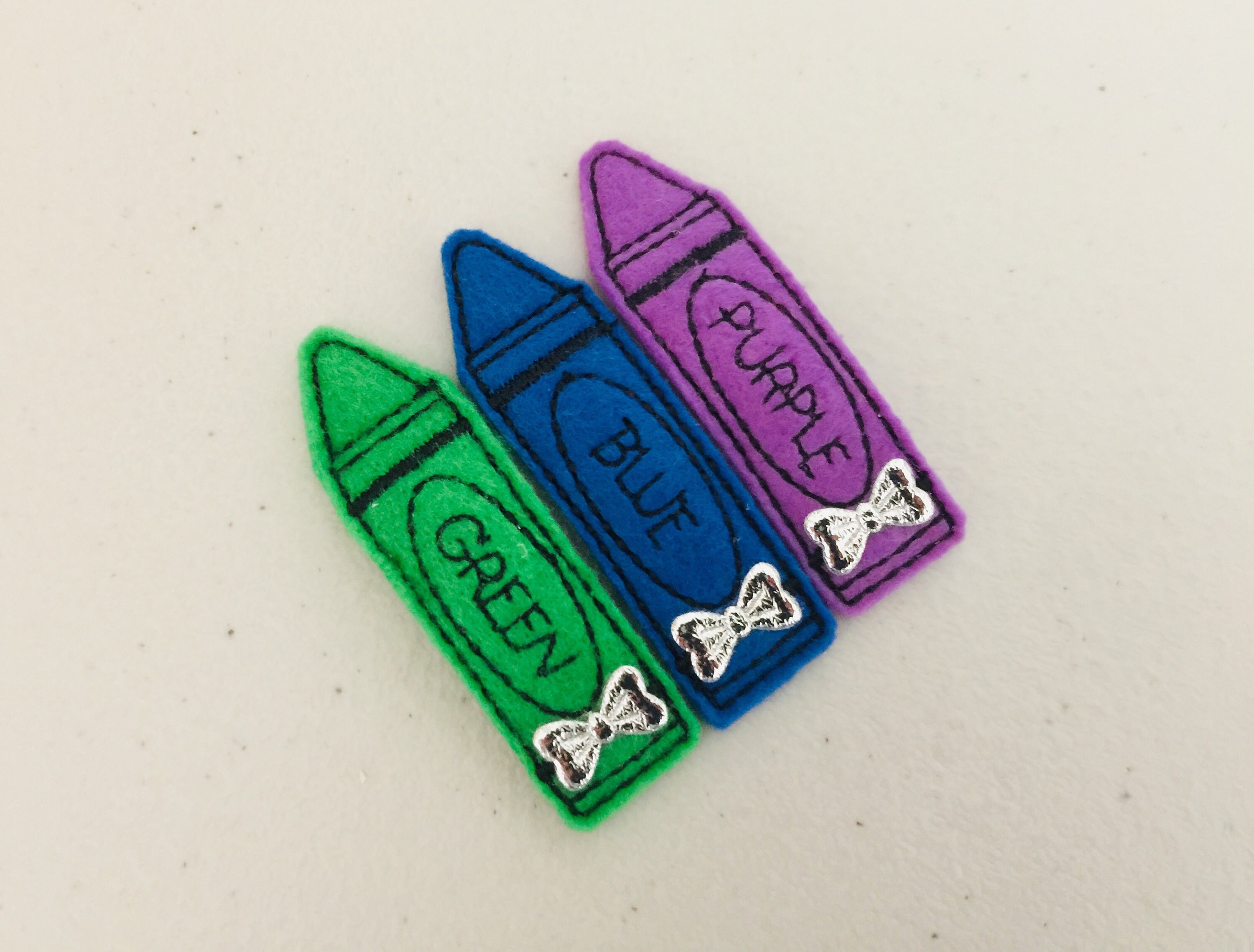 Girls Snap Clips Crayon Snap Clips Crayon Hair Clips Felt Snap - Etsy