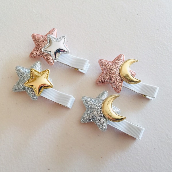 Star Hair Clips - Etsy