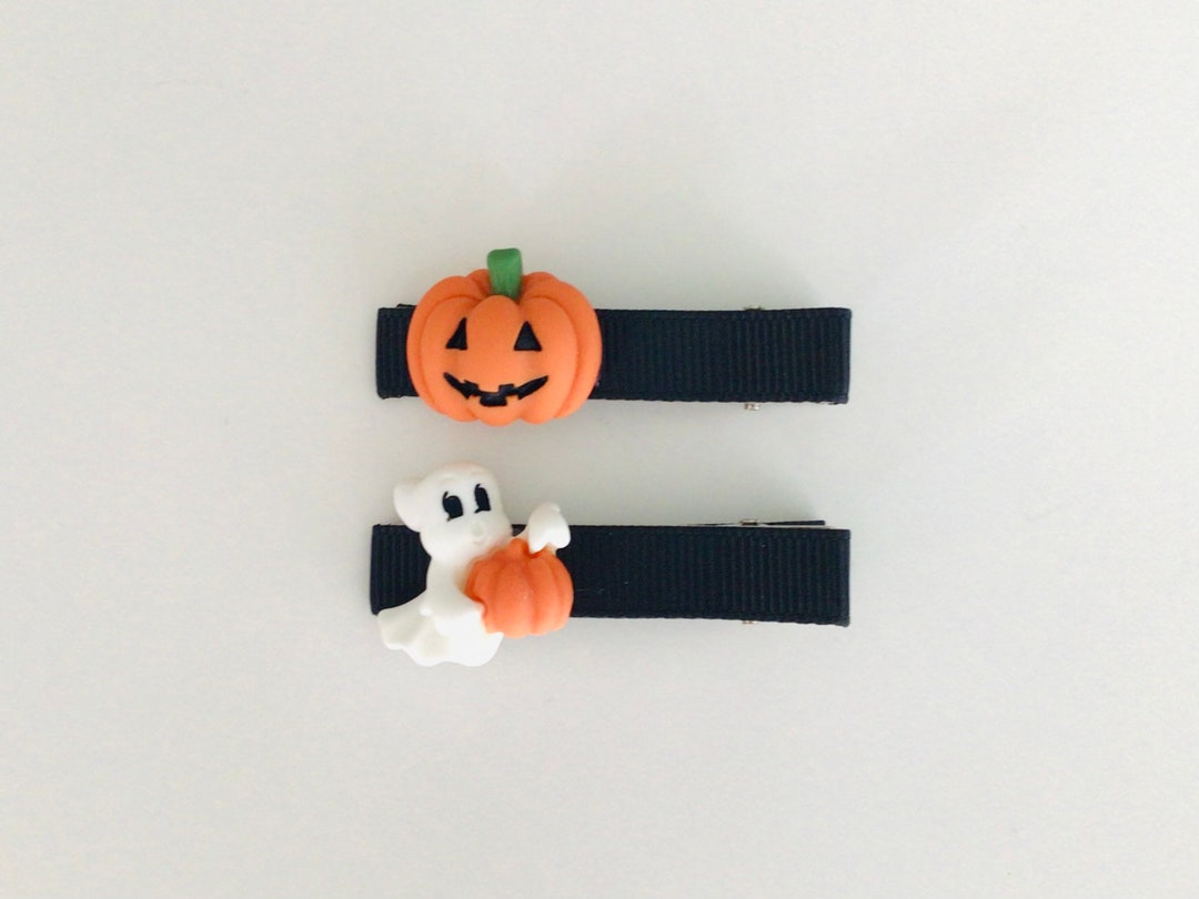 Halloween Hair Clips Pumpkin Hair Clips Halloween Ghost Hair - Etsy