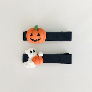 Halloween Hair Clips Pumpkin Hair Clips Halloween Ghost Hair - Etsy