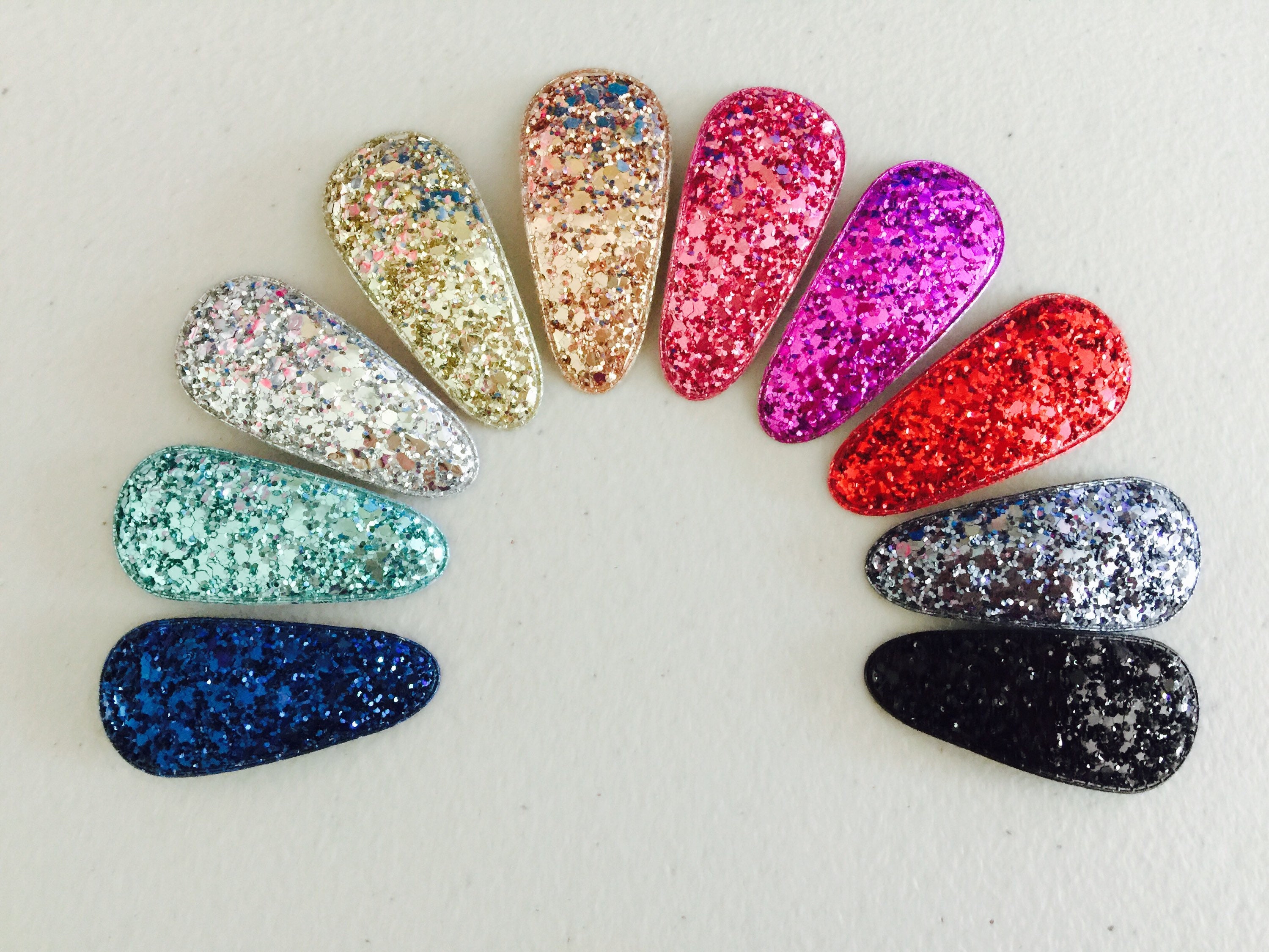 Girls Snap Clips Glitter Snap Clips Toddler Snap Clips Non - Etsy