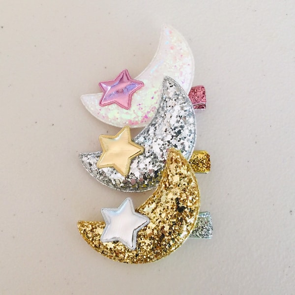 Moon Hairclip - Etsy