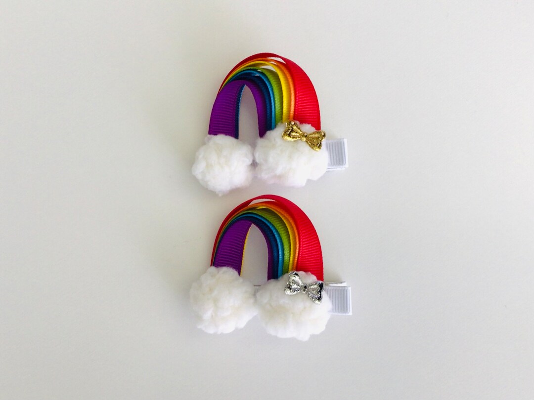 Rainbow Hair Clip Girls Hair Bow Rainbow Bow Clip Rainbow Hair Bows ...