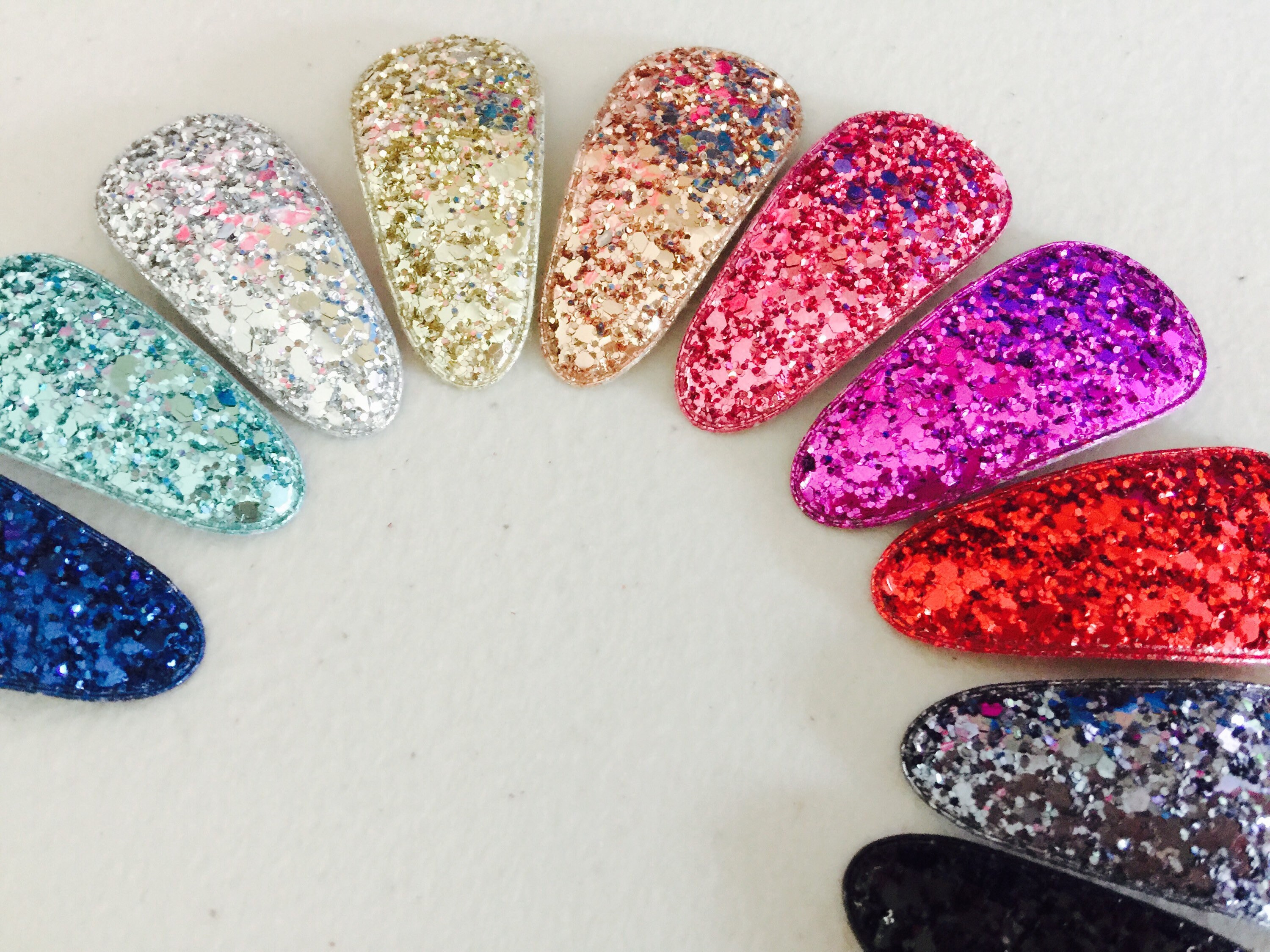 Girls Snap Clips Glitter Snap Clips Toddler Snap Clips Non - Etsy