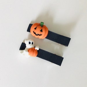 Halloween Hair Clips Pumpkin Hair Clips Halloween Ghost Hair - Etsy