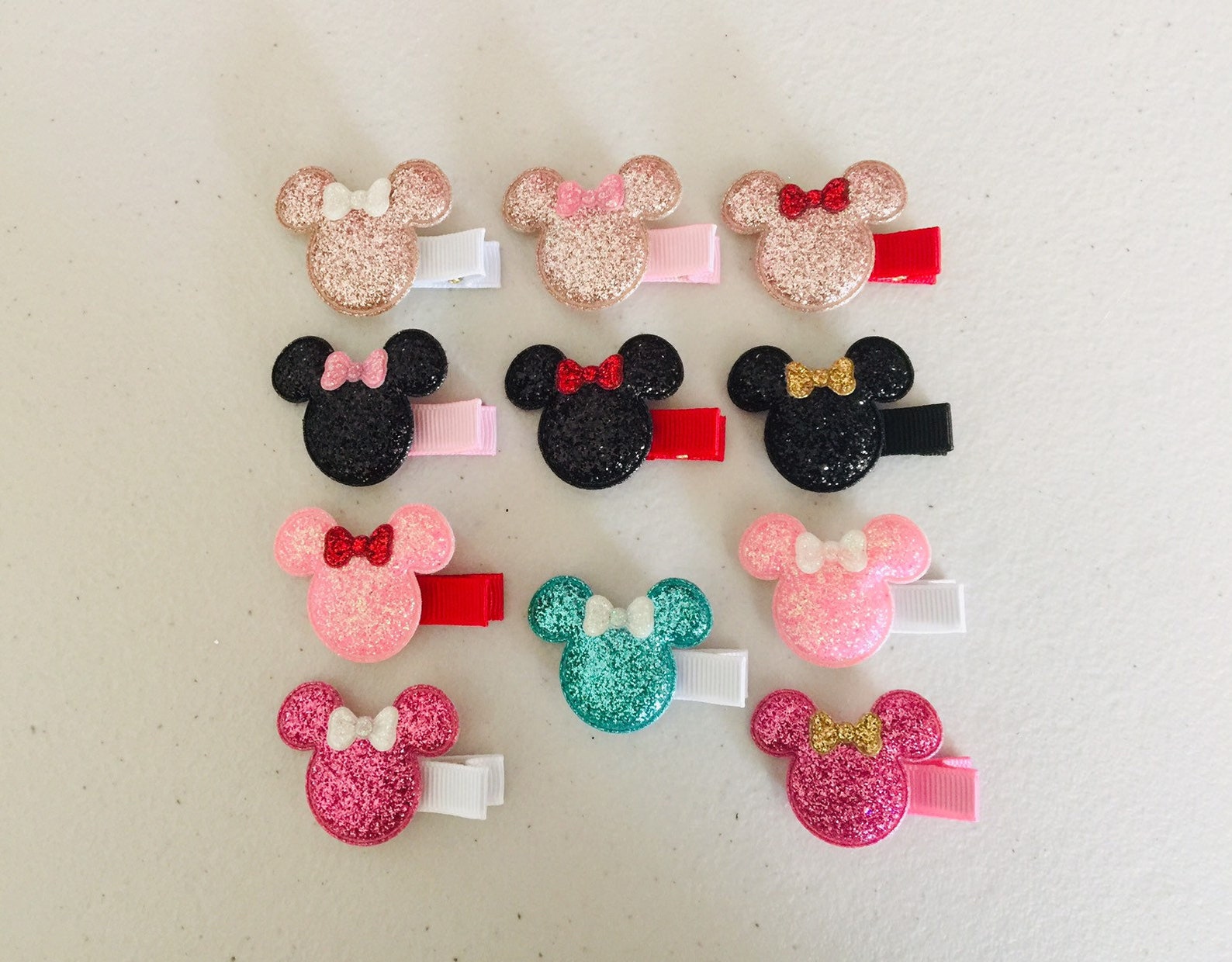 Fully Lined Baby Hair Clips Mini Hair Clips Mouse Inspired - Etsy