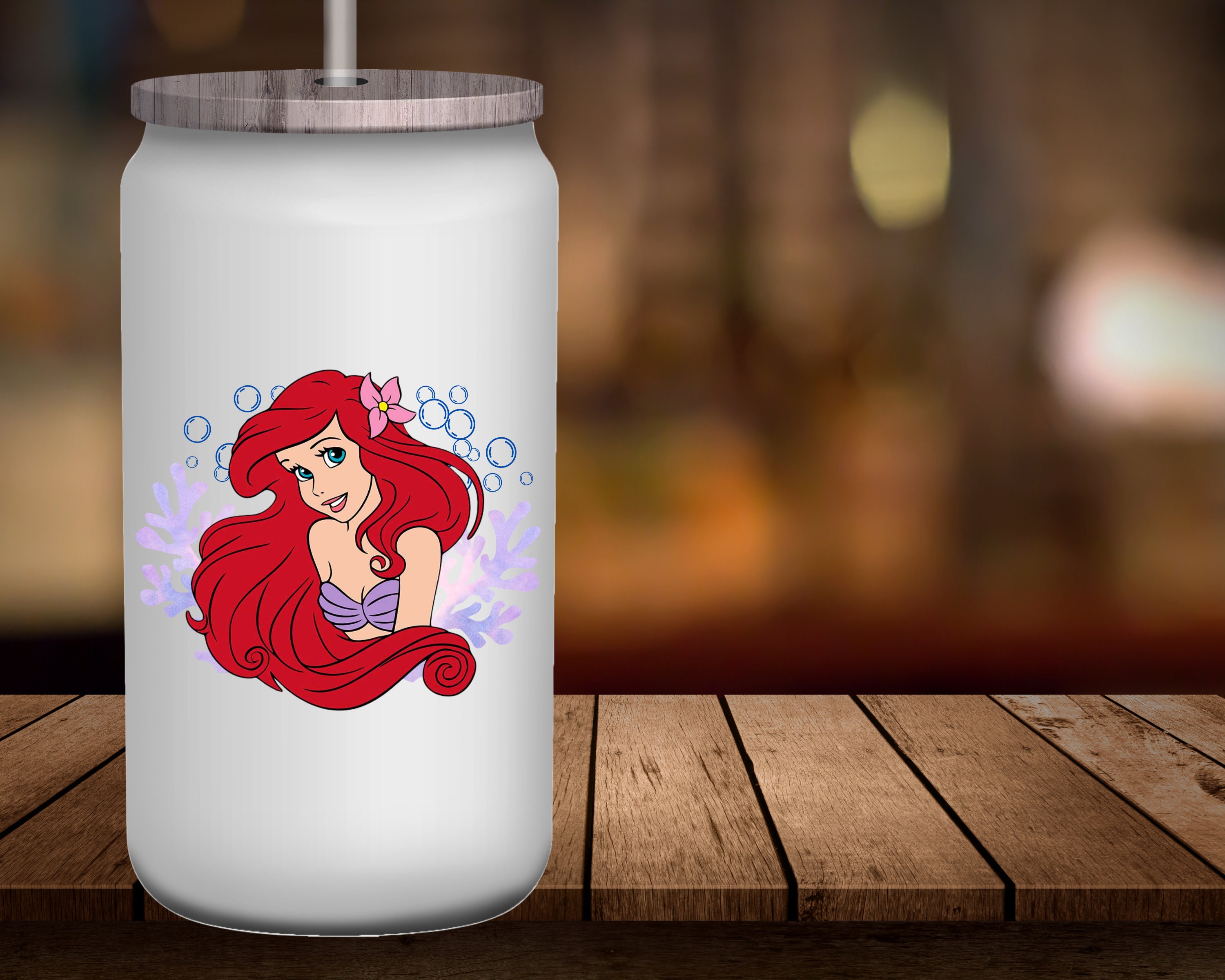 Little Mermaid Digital File Only SVG PNG JPG Sublimation for 16 Oz ...