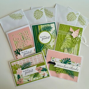 Set of 5 Tropical Greeting Cards - Etsy