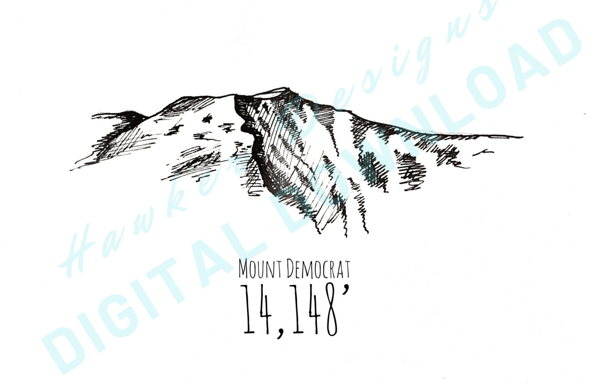Mount Democrat Colorado 14er - Etsy