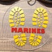 Marine Corps Ornament Yellow Footprints USMC Ornament | Etsy