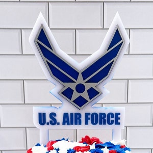 Air Force Cake Topper | USAF Cake Topper | Air Force Cupcake Topper ...