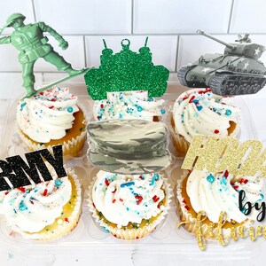 Army Cupcake Topper Army Cake Topper Army Party Decoration Army Going ...