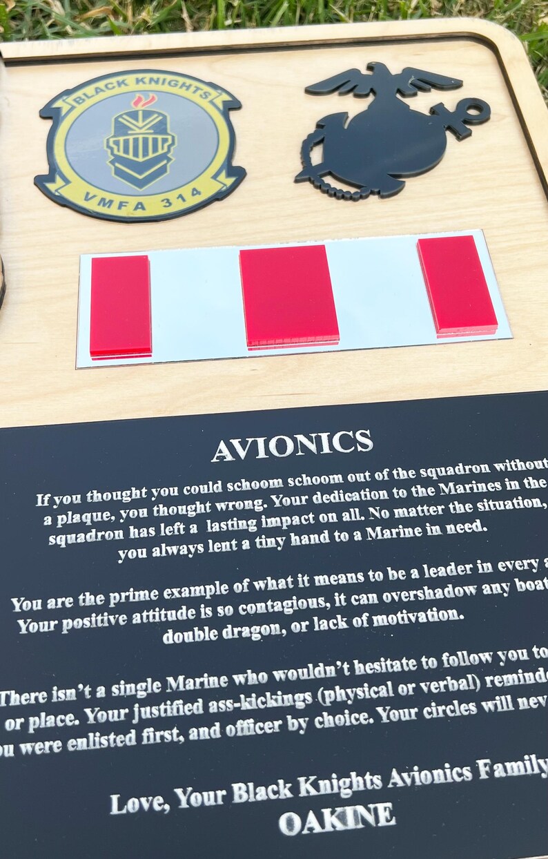 Handmade Marine Corps Retirement Plaque: USMC Gift - Etsy