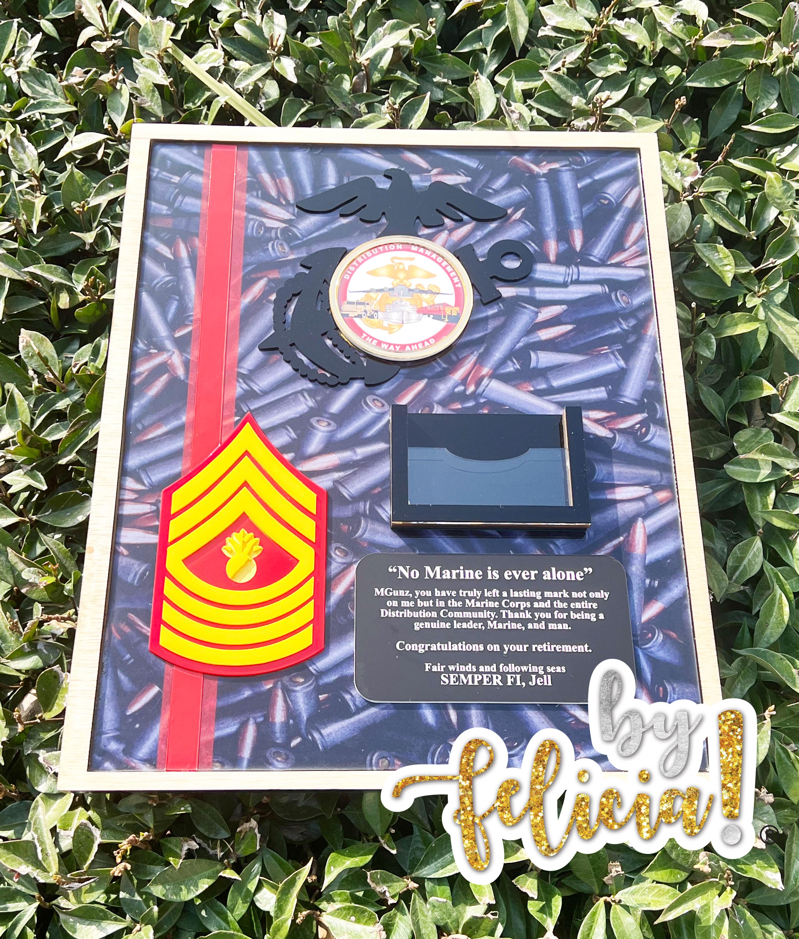 Marine Corps Plaques, Marine Corps Retirement Gift, Marine Corps Gift ...