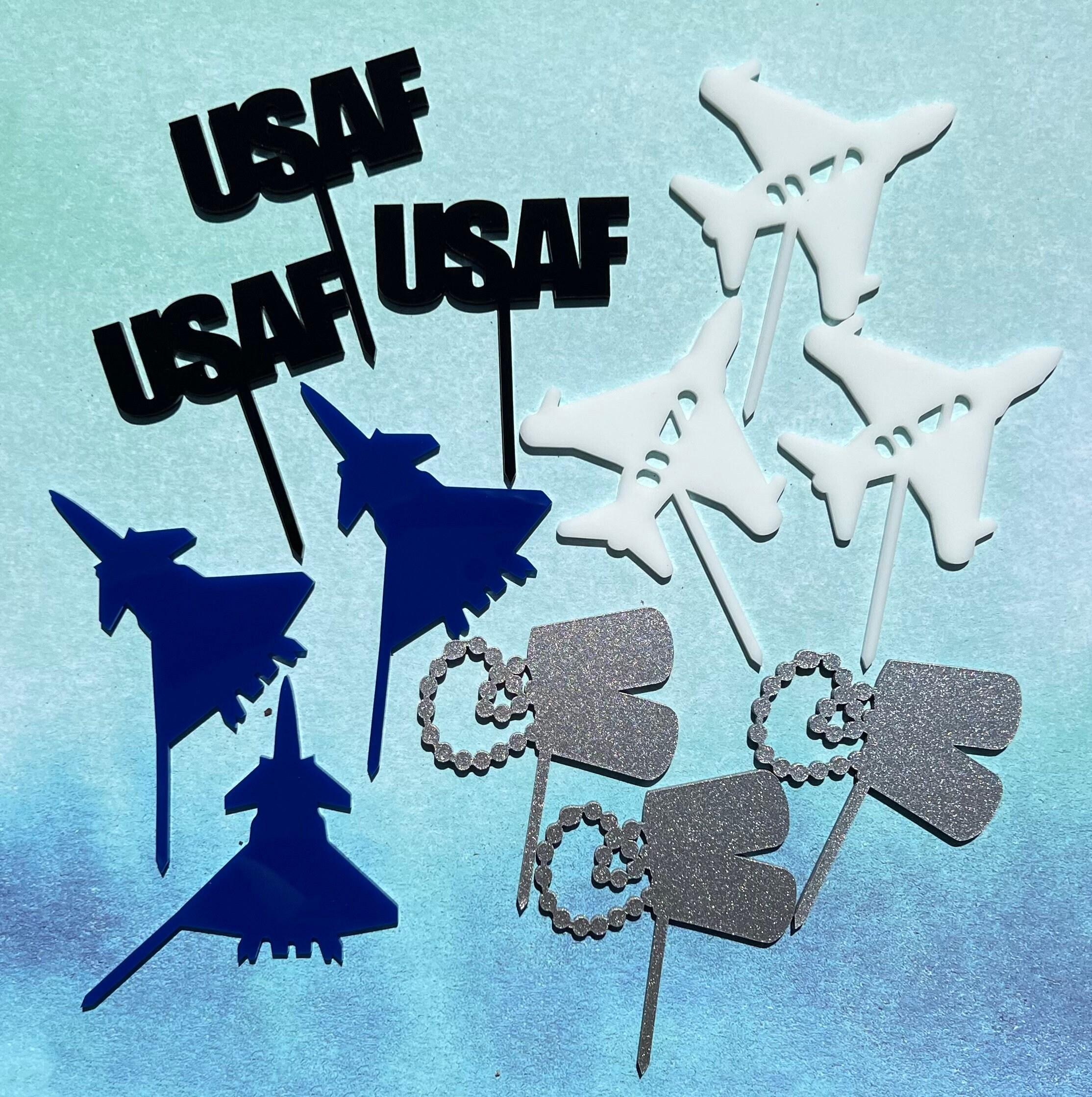 Air Force Cupcake Topper Air Force Party Decoration USAF - Etsy