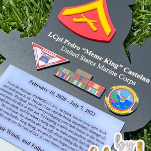 Marine Corps Plaques, Marine Corps Retirement Gift, Marine Corps Gift ...