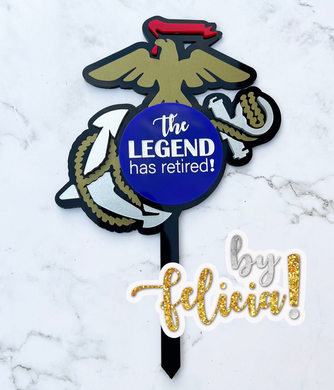 Marine Corps Cake Topper USMC Cake Topper Marine Corps Birthday Marines ...