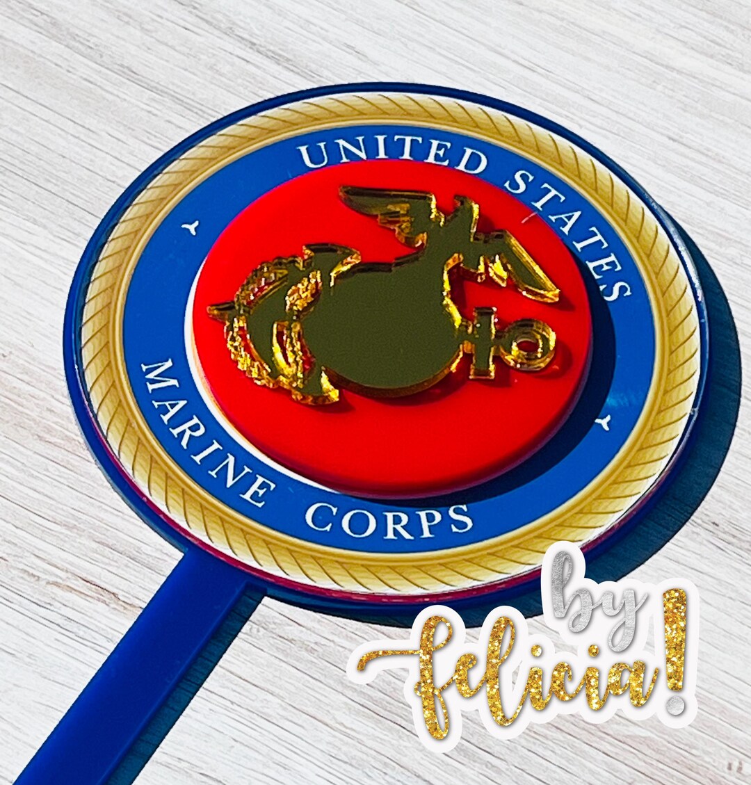Marine Corps Cake Topper | USMC Cake Topper | Marine Corps Birthday ...