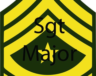 Sergeant Major Svg - Etsy