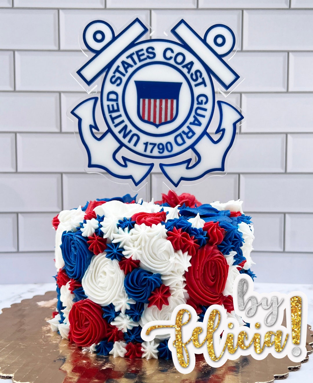 Coast Guard Acrylic Cake Topper: Retirement Party Decoration - Etsy