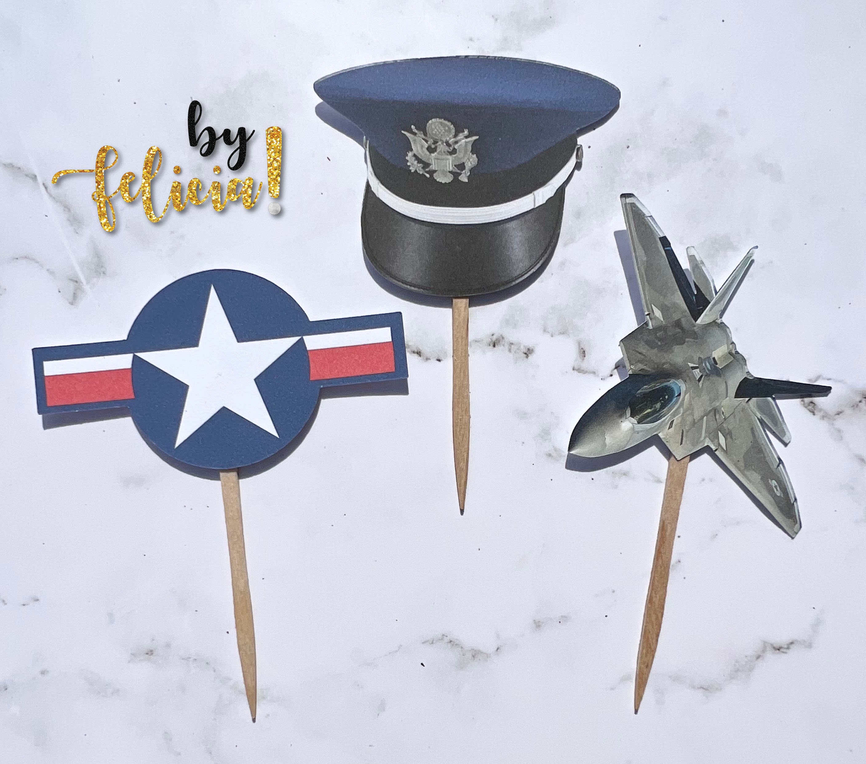 Air Force Cupcake Topper USAF Cupcake Topper Air Force - Etsy