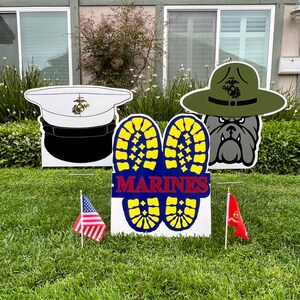 Marines Yard Sign Marines Boot Camp Graduation Marine Corps Ball ...