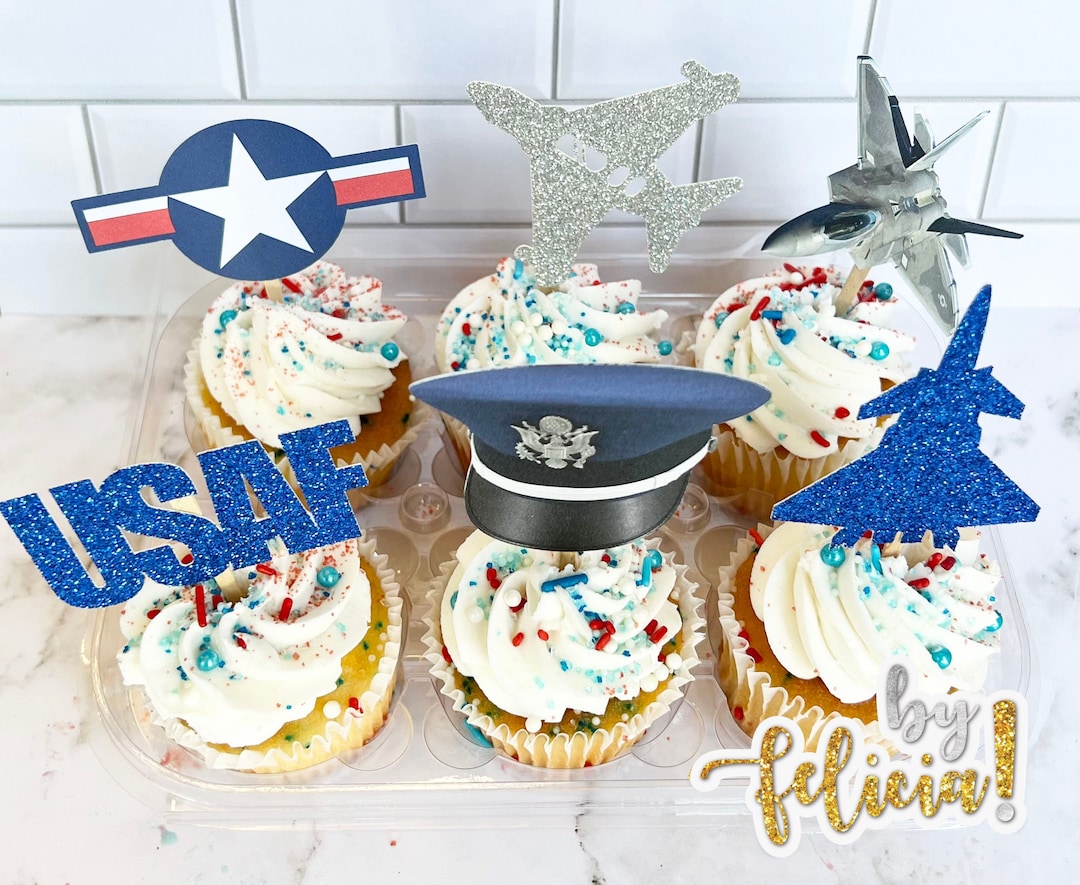 Air Force Cupcake Topper | USAF Cupcake Topper | Air Force Party ...