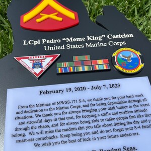 Marine Corps Plaques, Marine Corps Retirement Gift, Marine Corps Gift ...