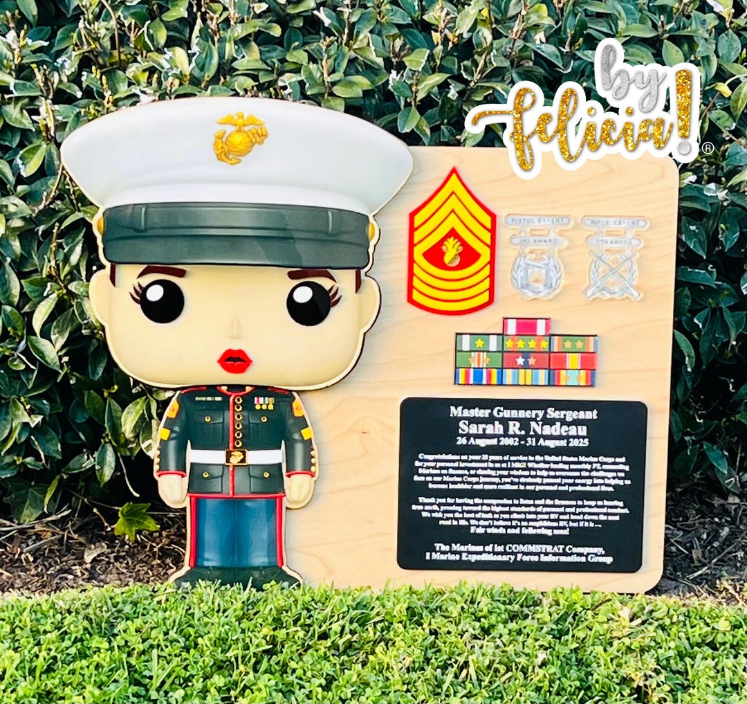 Marine Corps Plaques, Marine Corps Retirement Gift, Marine Corps Gift ...