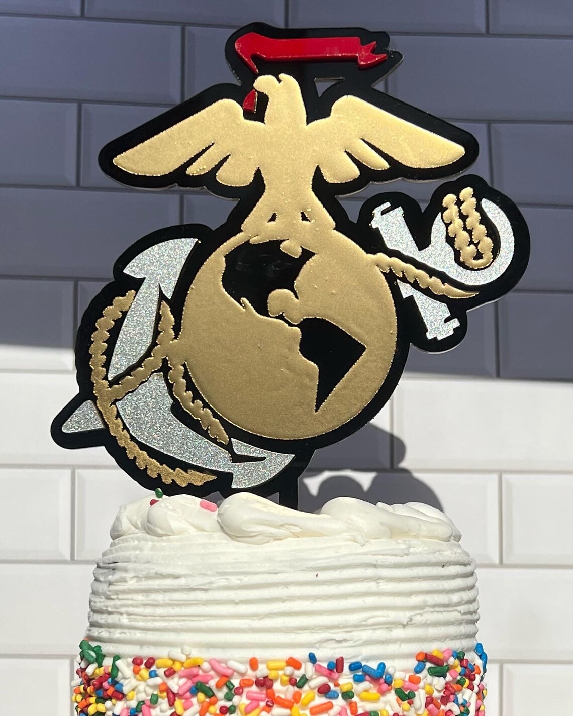 Marine Corps Cake Topper USMC Cake Topper Marine Corps - Etsy
