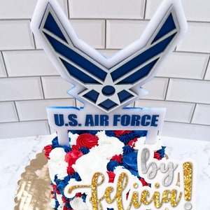 Air Force Cake Topper | USAF Cake Topper | Air Force Cupcake Topper ...