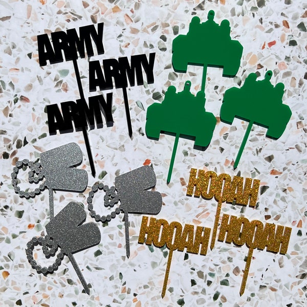 Army Cupcake Toppers - Etsy