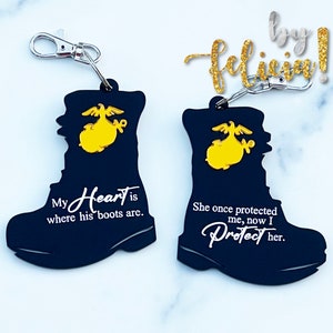 Marine Mom Keychain , Marines Keychain, Marine Corps Gift, Marines ...