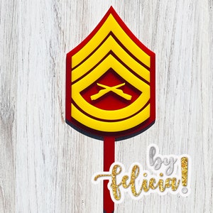 Marine Corps Rank Cake Topper | USMC Cake Topper | Marine Corps ...