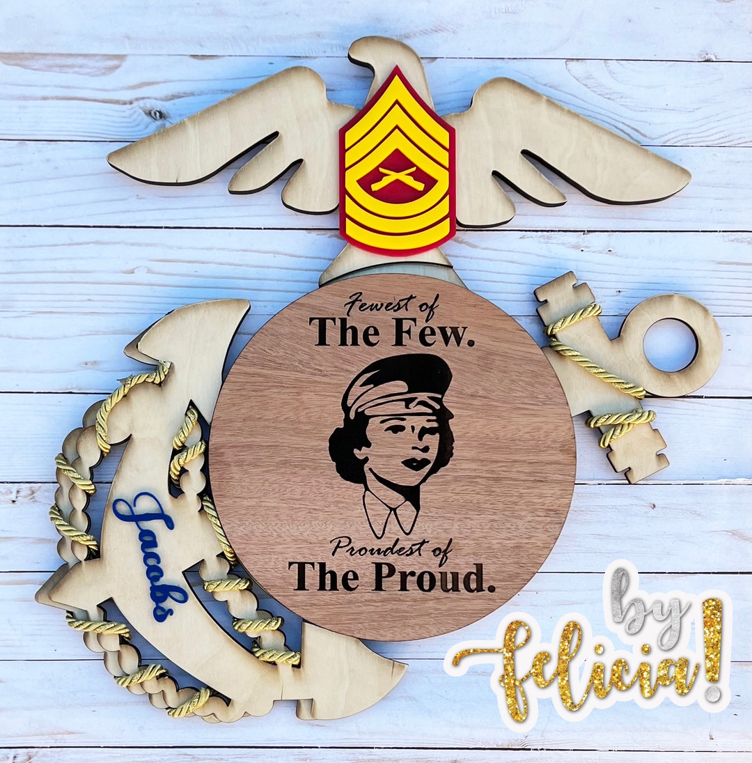 Marine Corps Plaques, Marine Corps Retirement Gift, Marine Corps Gift ...