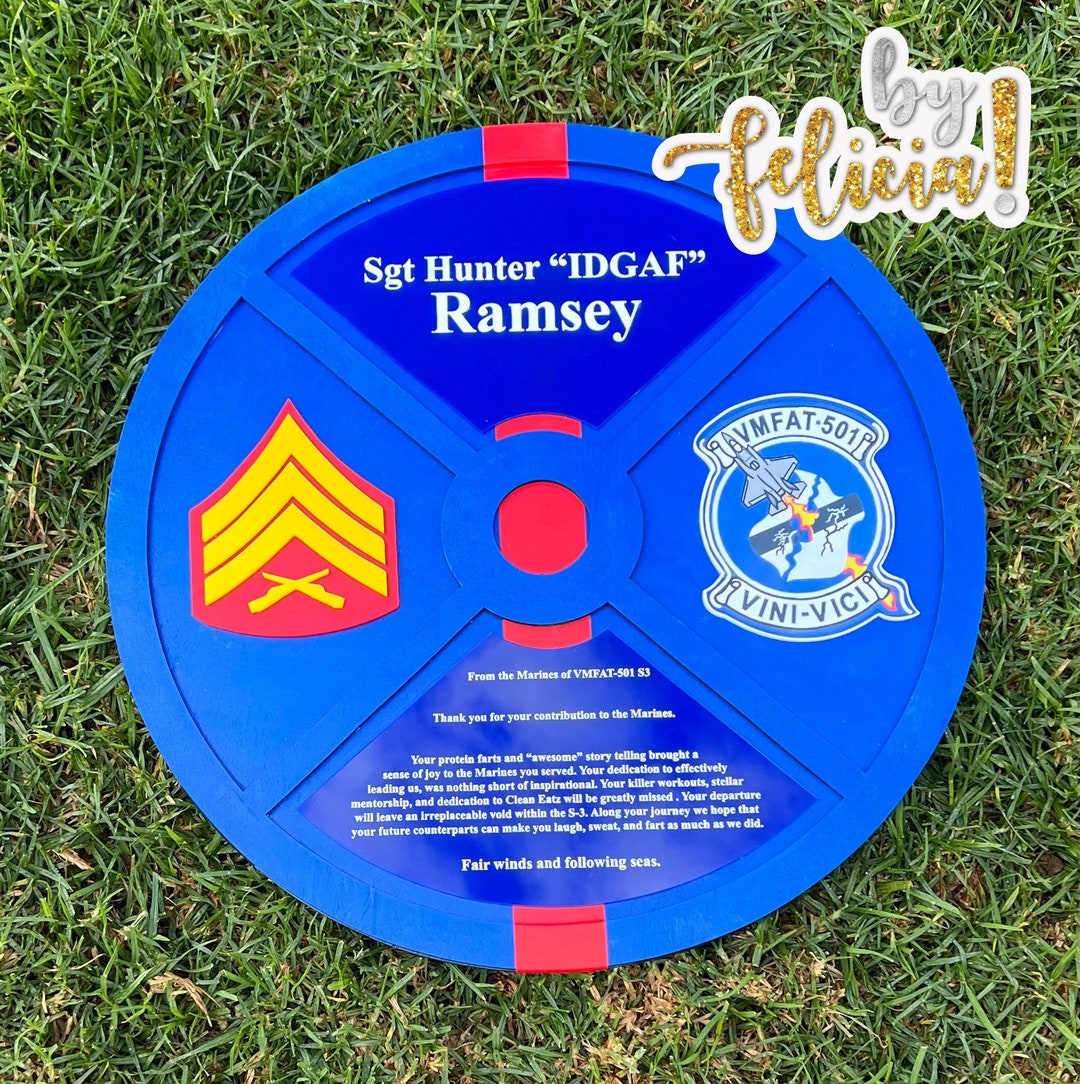 Handmade Marine Corps Retirement Plaque: USMC Gift - Etsy