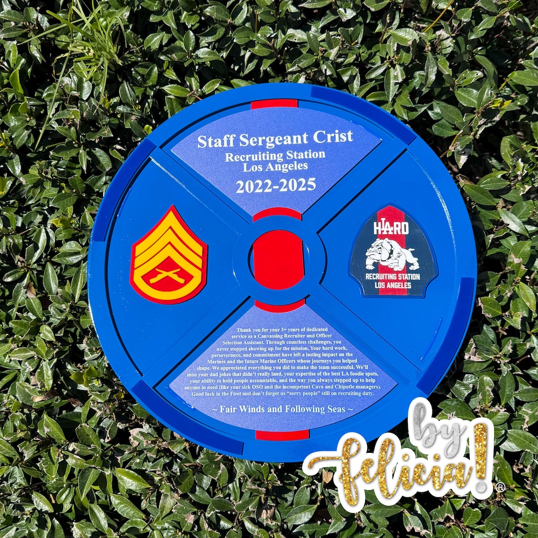 Marine Corps Plaques, Marine Corps Retirement Gift, Marine Corps Gift ...